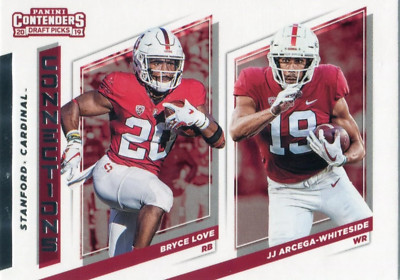 Bryce Love & JJ Arcega-Whiteside 2019 Contenders Draft Picks Rookie ...