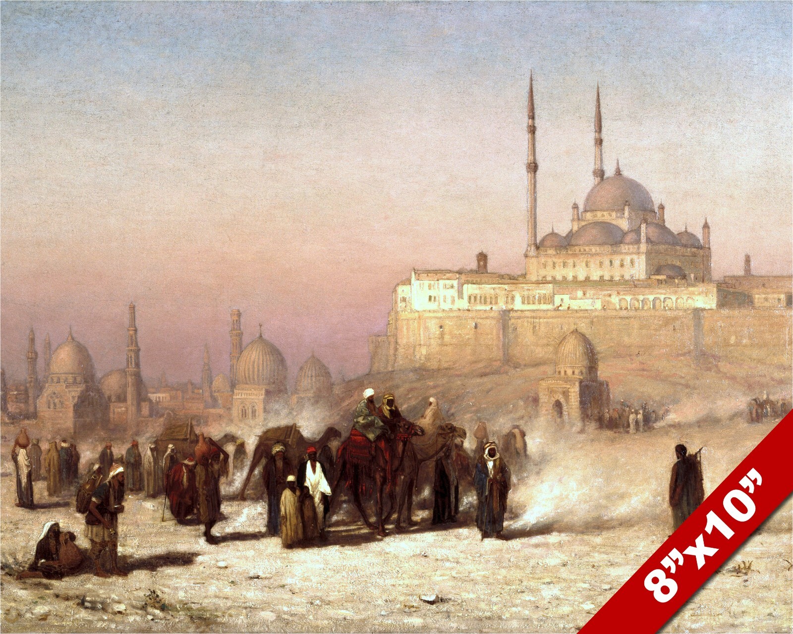 FROM OLD & NEW CAIRO EGYPT MOSQUE OF MOHAMMED ALI PAINTING ART REAL ...