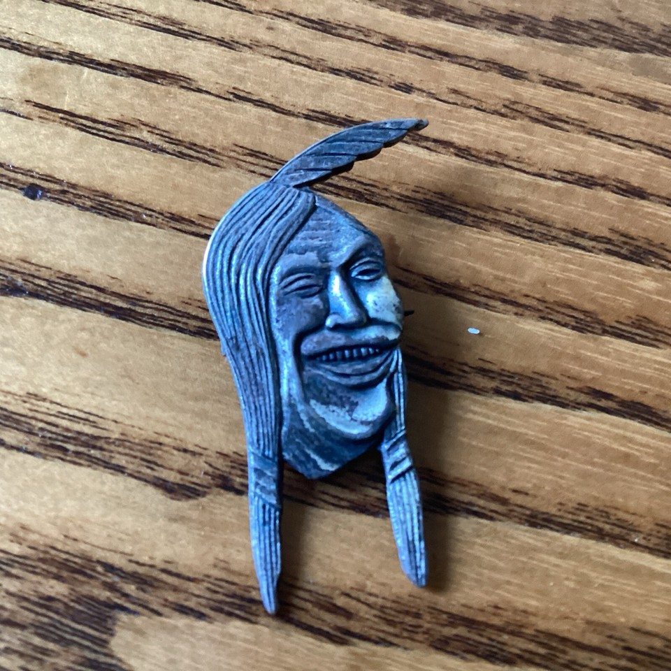 Laughing Indian Motorcycle Pin Badge Early VTG Original | eBay