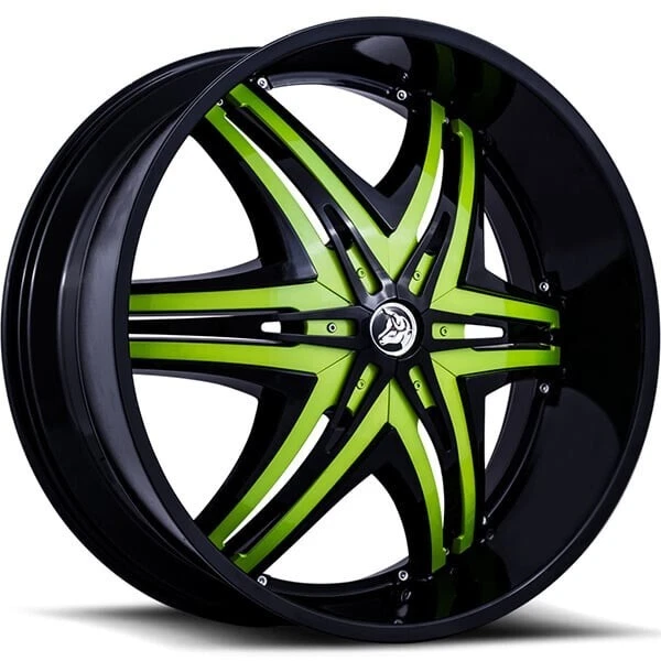 Custom Green Car Rims