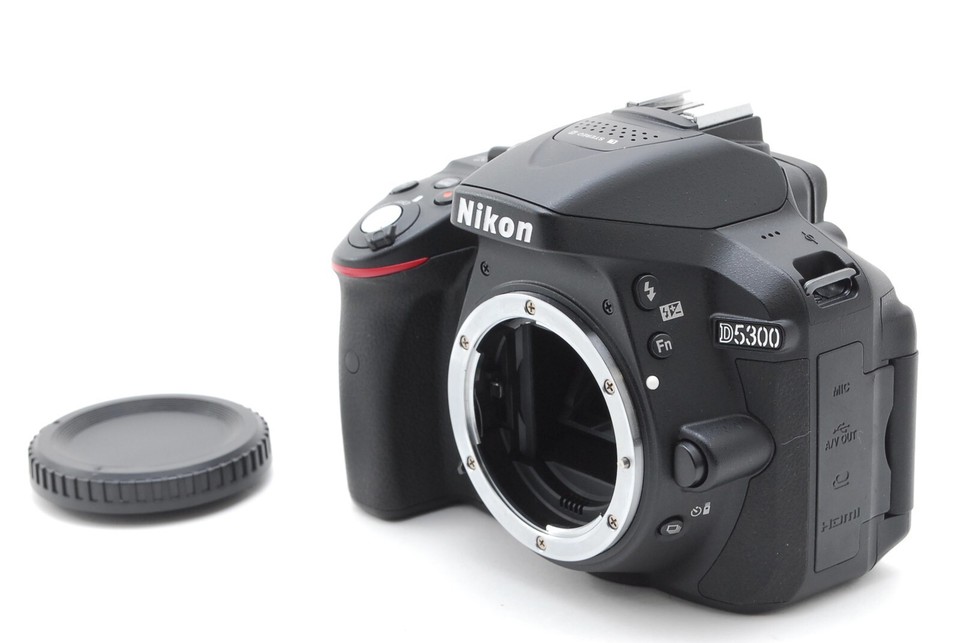 [TOP MINT]S/C1300 Nikon D5300 SLR + AF-P 18-55mm and AF-S 55-200m Lens ...
