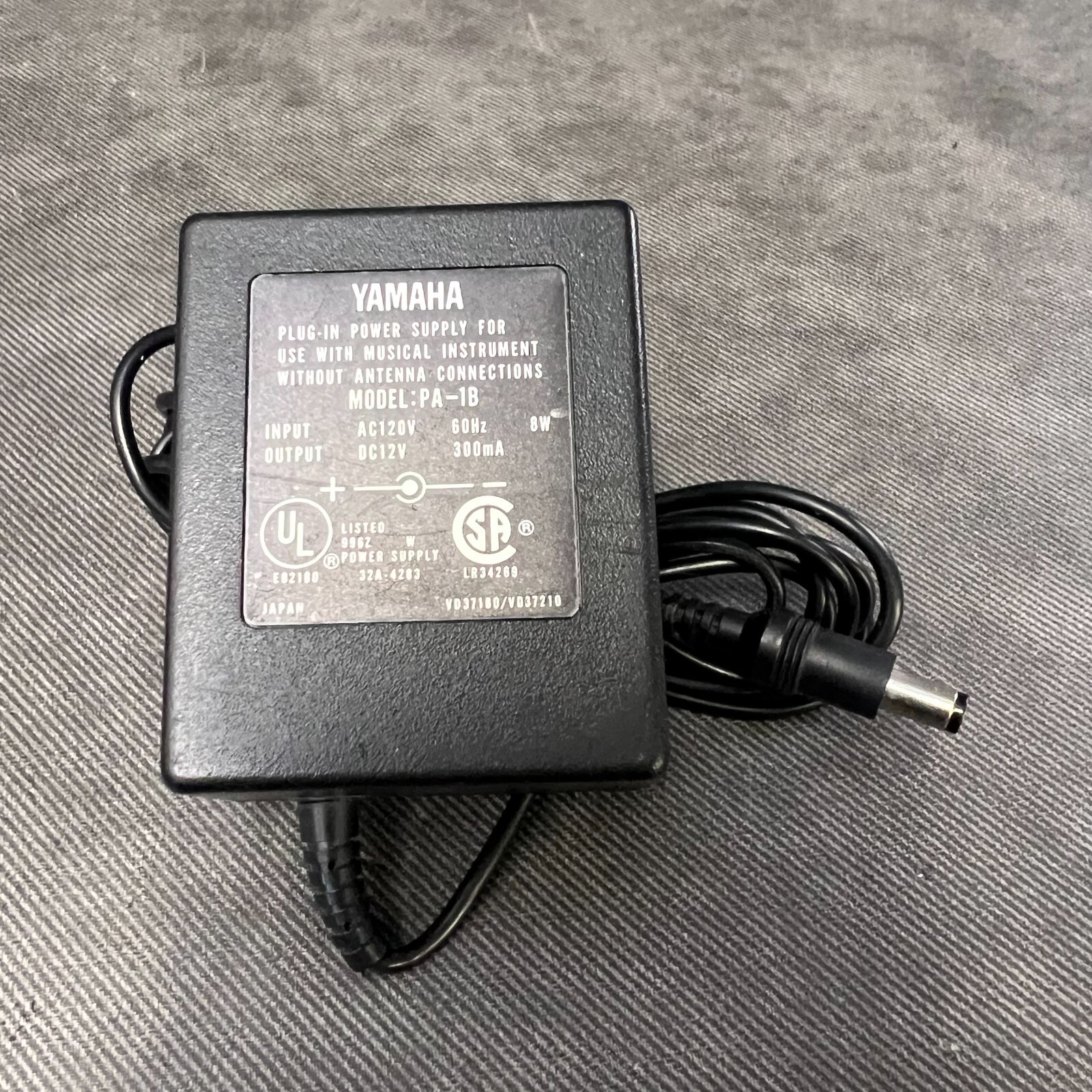 OEM GENUINE YAMAHA PA-1B 120VAC POWER ADAPTER 12V DC 300mA OUTPUT ...