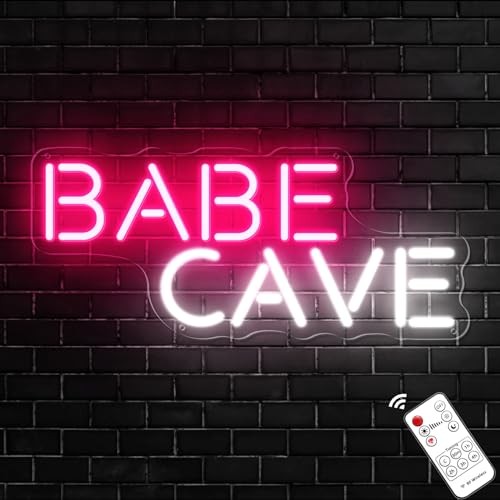 Babe Cave Neon Sign for Wall, Pink Cute Babe Cave Led Neon Light Sign ...