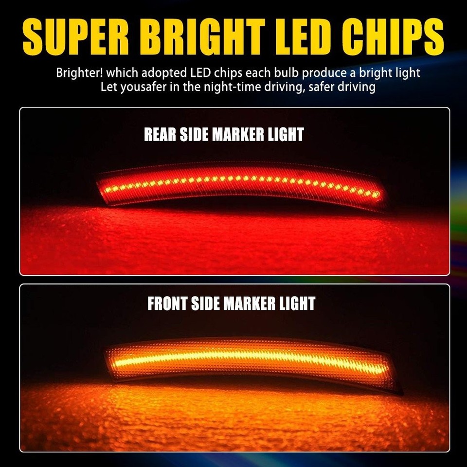 Amber Red Side LED Marker Light & Signal For MINI Hatchback R50 Cooper ...