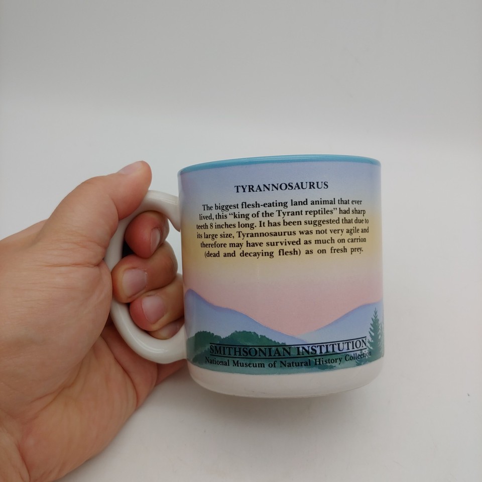 Smithsonian T-Rex Dinosaur Tea Coffee Mug - 10oz vtg 1980s ...