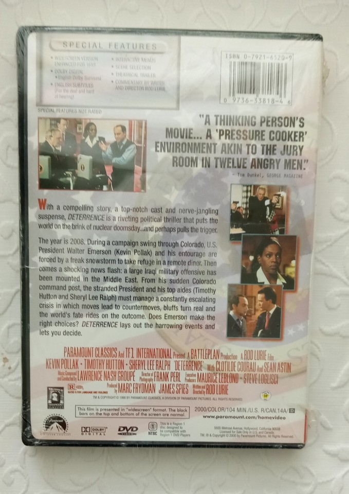 Deterrence (DVD, 2000, Sensormatic - Widescreen) - Brand New Sealed ...
