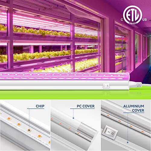 T5 Grow Lights 4ft, LED Plant Grow Light, 120W (6 x 20W), LED Grow ...