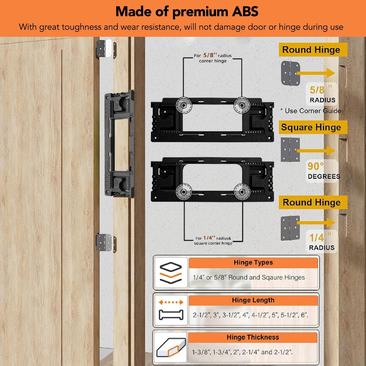 Mortise Door Hinge Router Jig :Door Hinge Template: Easy & Accurate