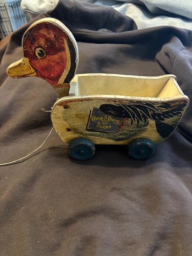 Ding and Dong Ducky 724 wooden pull toy | eBay