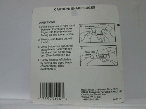 Gem Blue Star Stainless Steel Razor Blades Single Sharp Edge 10ct Case ...