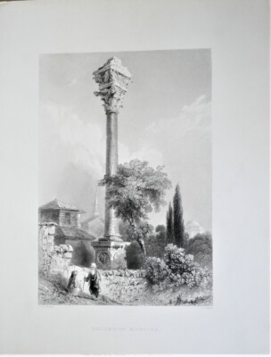 W H BARTLETT Engraving COLUMN OF MARCIAN CONSTANTINOPLE 1838 TURKEY | eBay