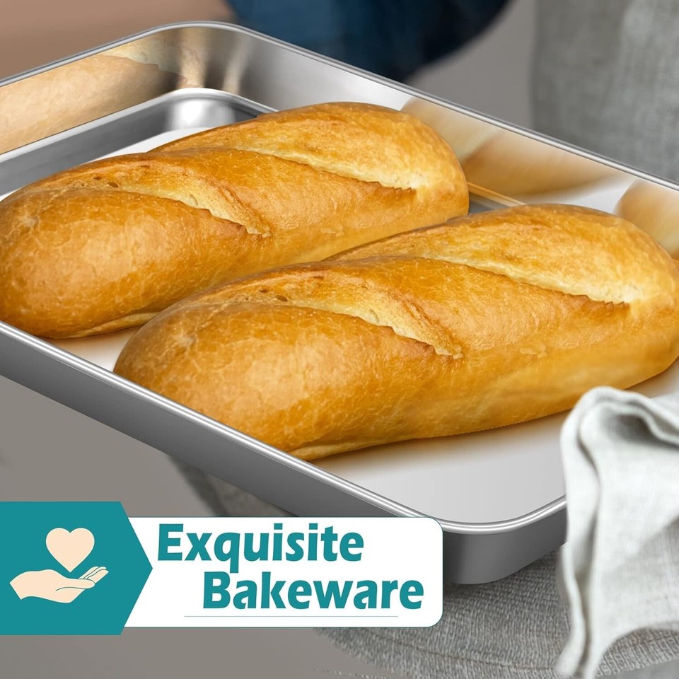 Mini Oven Tray, Stainless Steel Small Baking Trays Sheets Pan ...