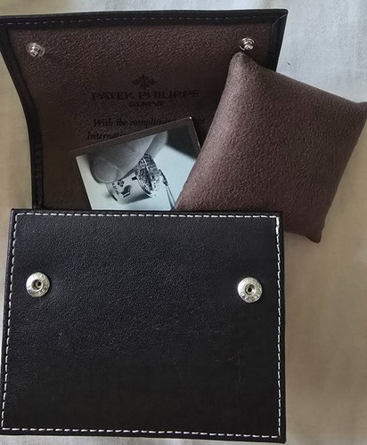 Brand New Authentic Patek Philippe Leather Travel Watch Box Case Brown ...