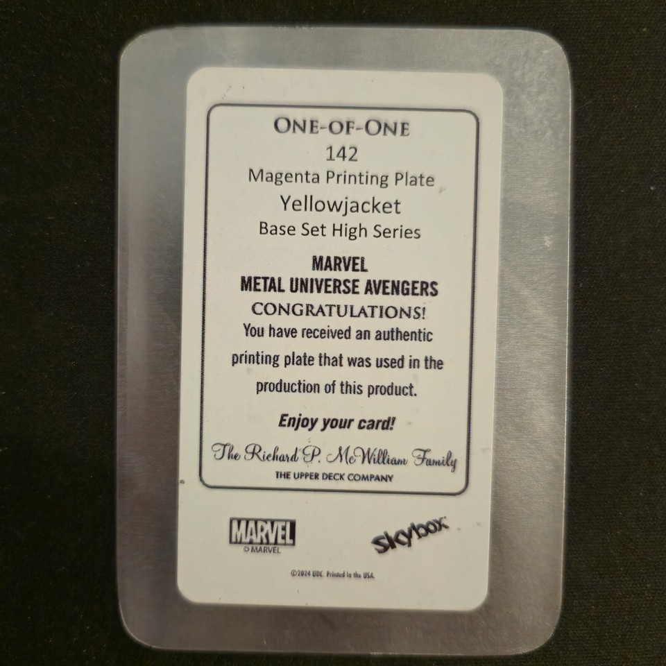2024 Marvel Metal Universe Avengers Magenta Printing Plate #142 ...