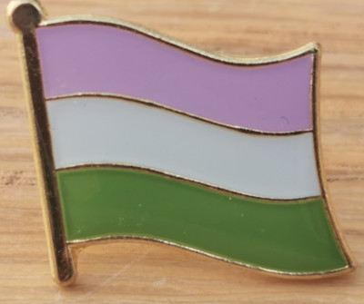 GENDERQUEER Flag Metal Lapel Pin Badge LGBTQ+ Trans Diversity Pride ...