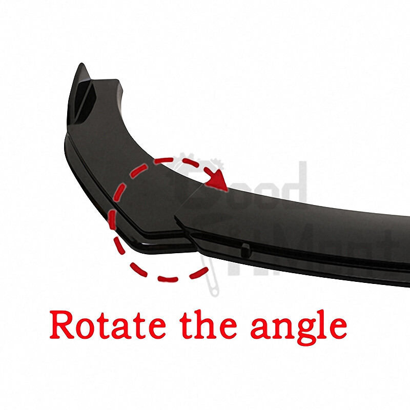 For 2016-2020 Ford Explorer ST Glossy Black 4x Front Bumper Lip Spoiler ...