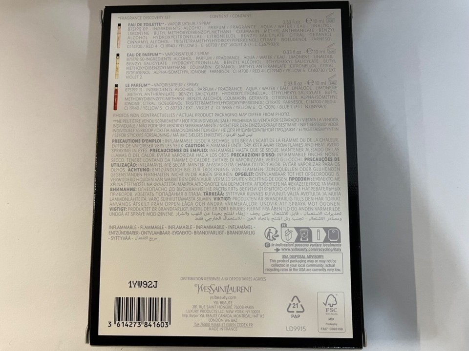 YSL Libre Coffret Decouverte Eau De Toilette, Parfum & Le Parfum all ...