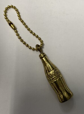 Vintage Brass Coca Cola Bottle Charm Key Chain Ring Coke.. | eBay