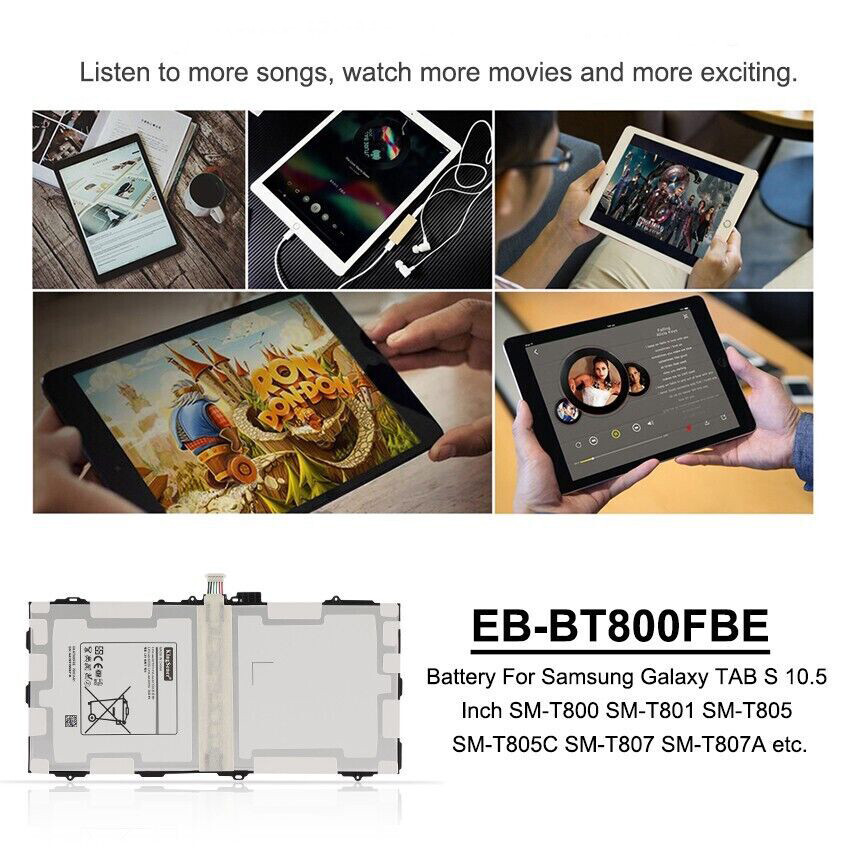 FOR SAMSUNG EB-BT800FBE BATTERY TAB S 10.5" SM-T800 T801 T805 T807 ...