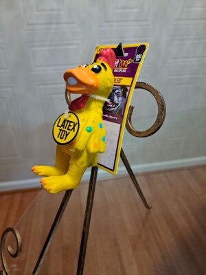 Multipet's Mini Globken Latex Plush Filled Chicken Dog Toy, 5.5-In ...