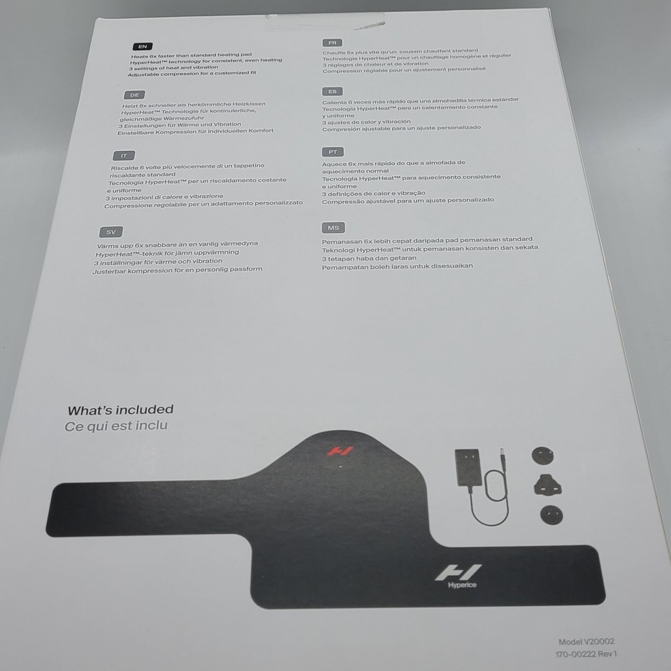 Hyperice Venom 2 Leg Advance Heat & Vibration Wrap - 22100 001-00 New ...