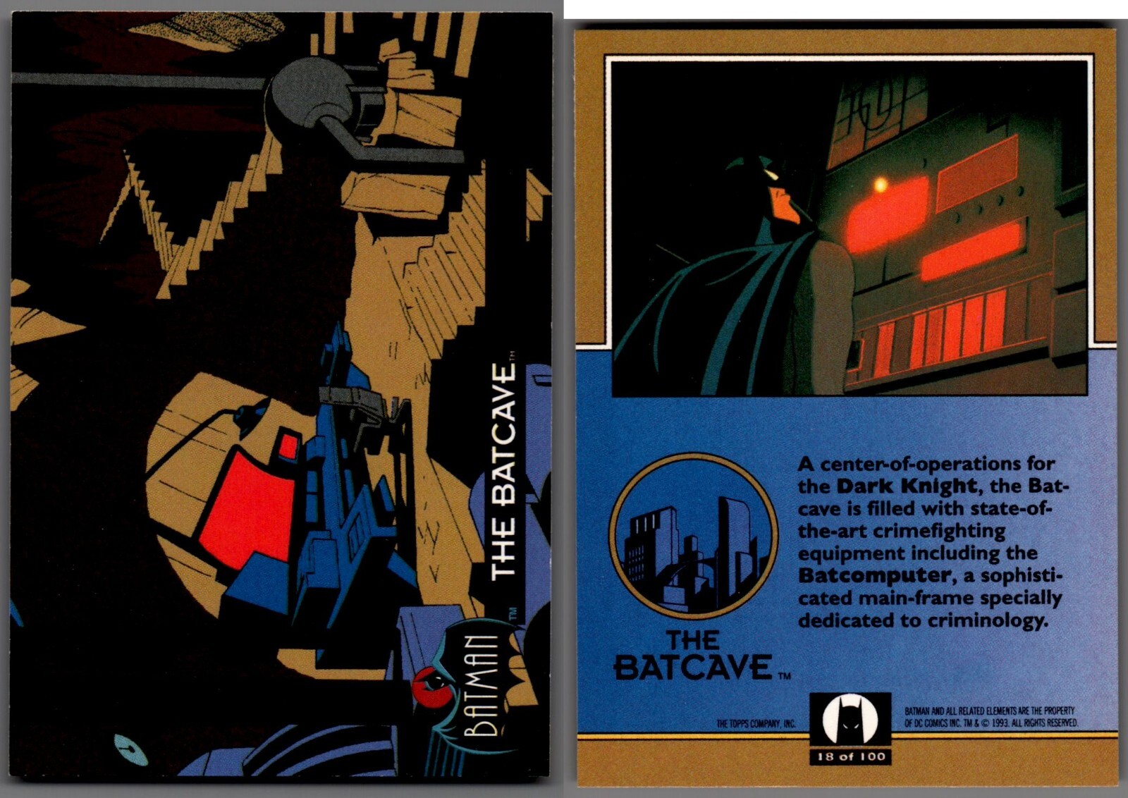 1992 DC, Batman the Animated Series, #18/100 The Batcave | eBay