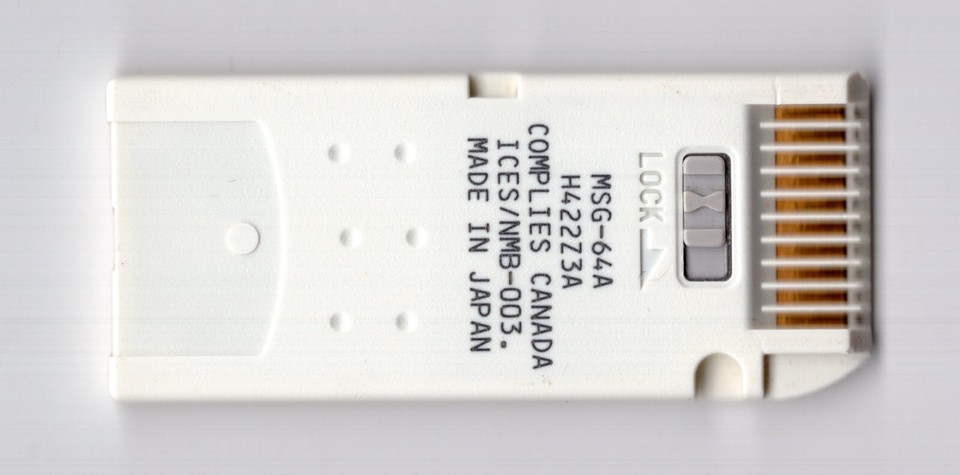 Sony Genuine Memory Stick MG 64MB MSG-64A Magic Gate Camera Memory Card ...