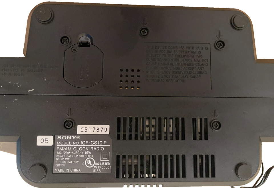 Sony ICF-CS10iP Audio Dock Alarm Clock and Radio Charger iPhone iPod 20 ...