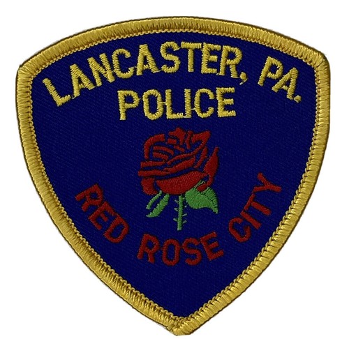 Lancaster Police Red Rose City Blue Shield Patch Yellow Border | eBay
