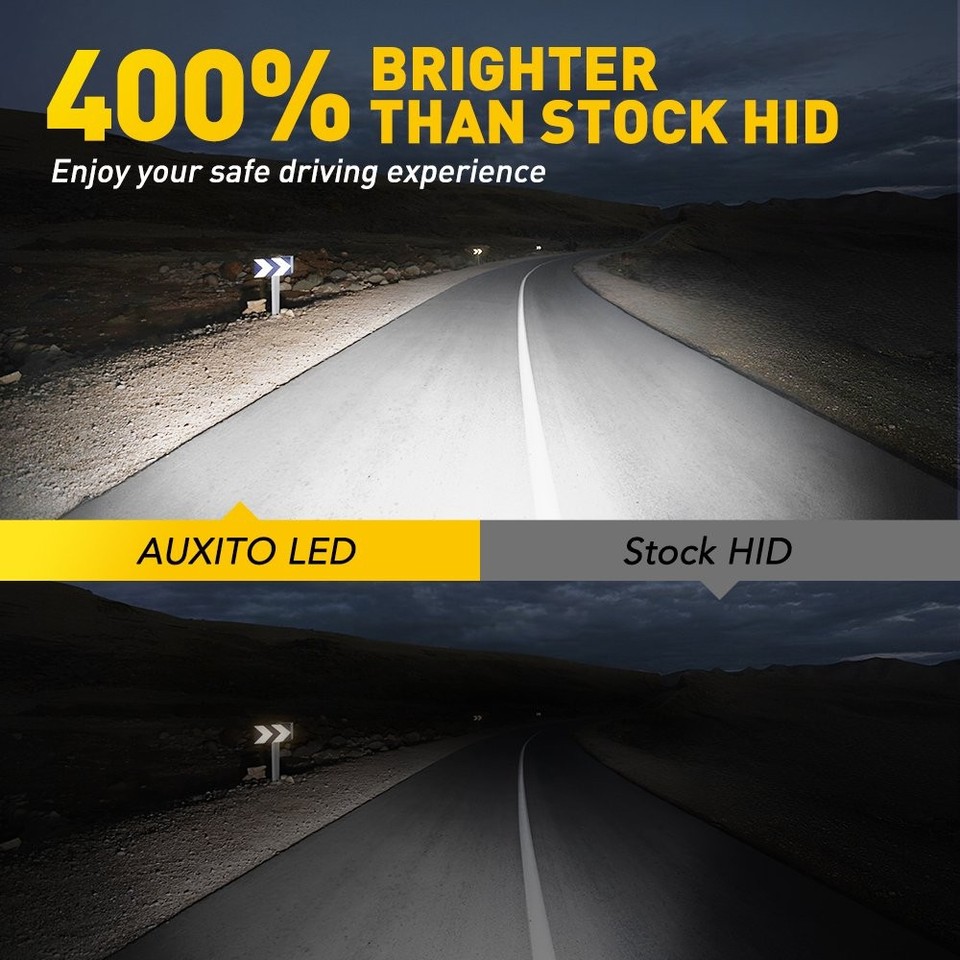 2 Pack D1S AUXITO D1R LED Light Bulbs Xenon HID Replacement Light ...