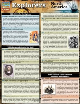 EXPLORERS OF NORTH AMERICA (QUICK STUDY: ACADEMIC) By Inc. Barcharts ...