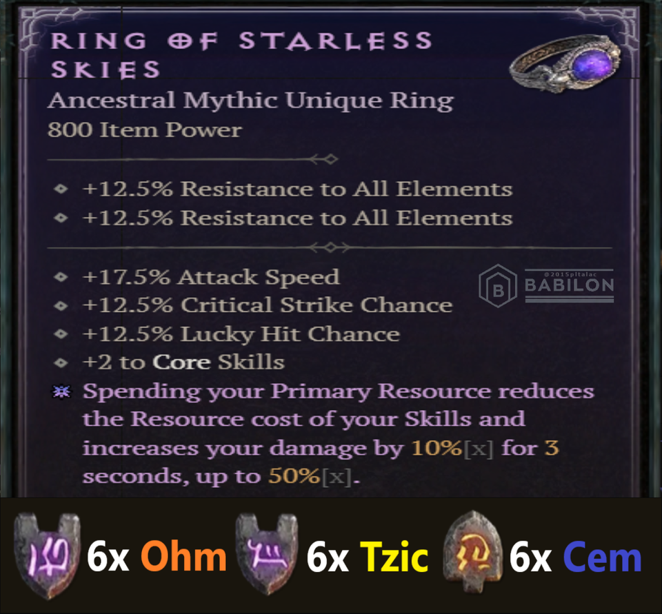 SEASON 10 DIABLO 4 Mythic Uniqes Rune Set &All Runes PC PS4 PS5 XBOX ...