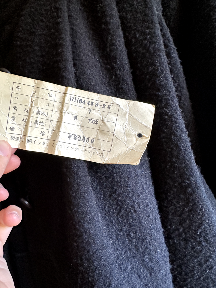 Vintage 70s ISSEY MIYAKE SPORT pilled fleece black jacket swing fall ...