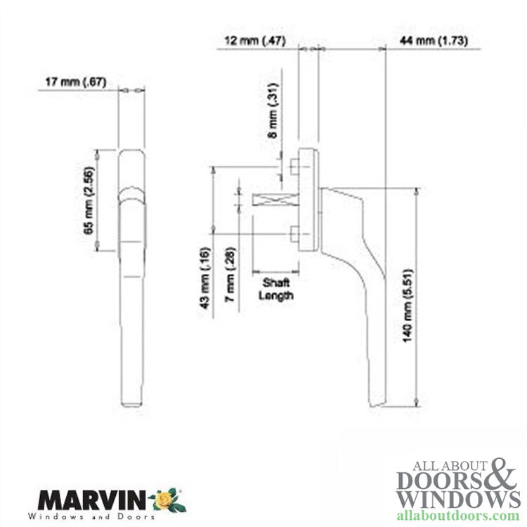Marvin Window Ultimate French Casement Window Multipoint Lock Handle ...