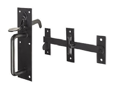 BLACK SUFFOLK LATCH CATCH GARDEN GATE SHED DOOR THUMB LOCK BLACK ...