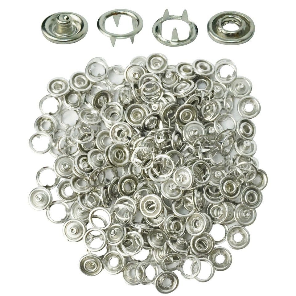 9.5mm/10mm Poppers Snap Fasteners Press Studs Buttons for Crafts Bibs ...