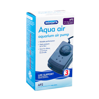 INTERPET AIR PUMP AP2 AQUARIUM FISH TANK AQUA TROPICAL COLD WATER ...