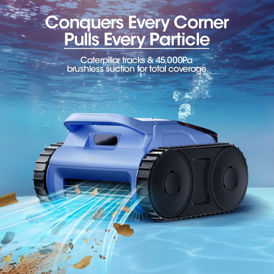 Seauto Pool Vacuum Cleaner Robot Wall and Waterline Cleaning for ...