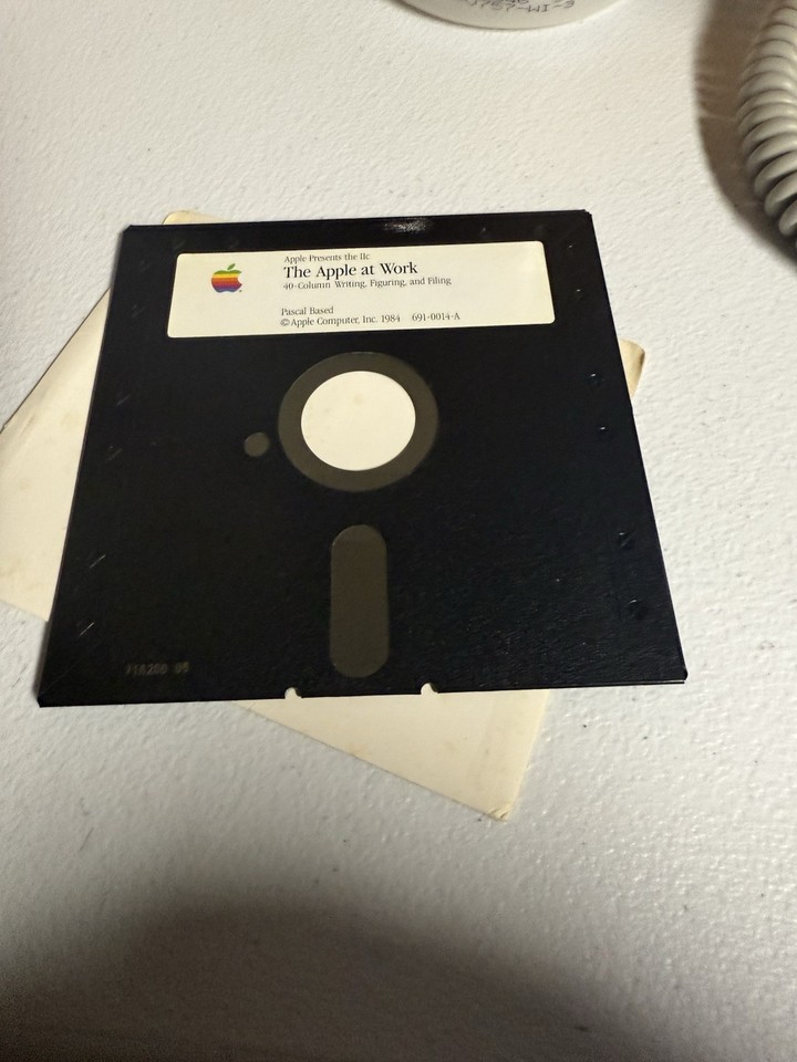 Apple At Work II IIe IIc vintage computer software Floppy Tested See ...