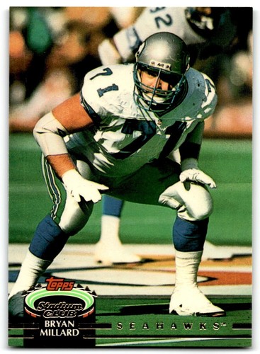1992 Stadium Club Bryan Millard Seattle Seahawks #249 | eBay