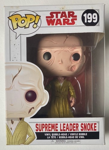 FUNKO POP! STAR WARS 199 SUPREME LEADER SNOKE VINYL BOBBLE-HEAD FIGURE ...