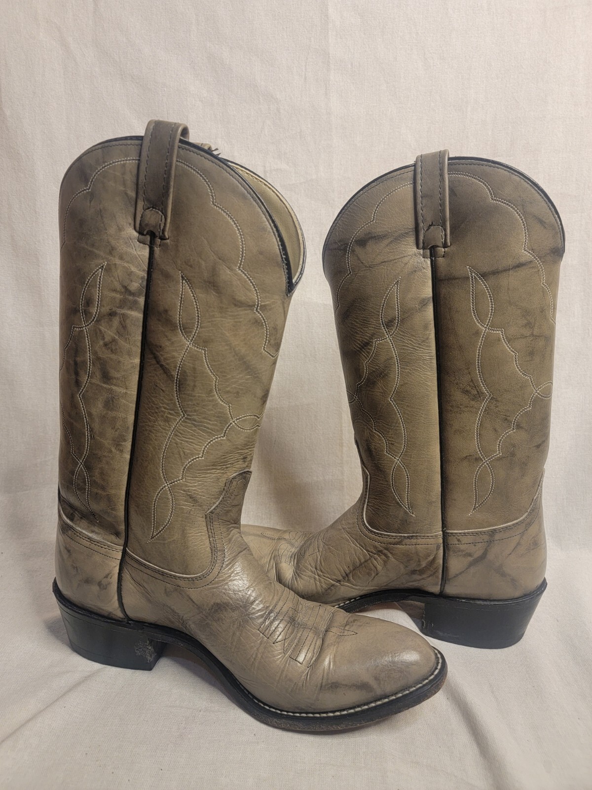 Rare Color ACME COWBOY WESTERN GREY MEN'S BOOTS SIZE … - Gem