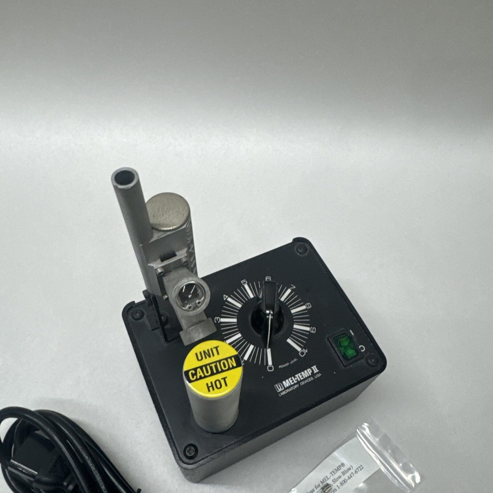 CLEAN! Laboratory Devices Mel-Temp II Melting Point Apparatus W/ Power ...