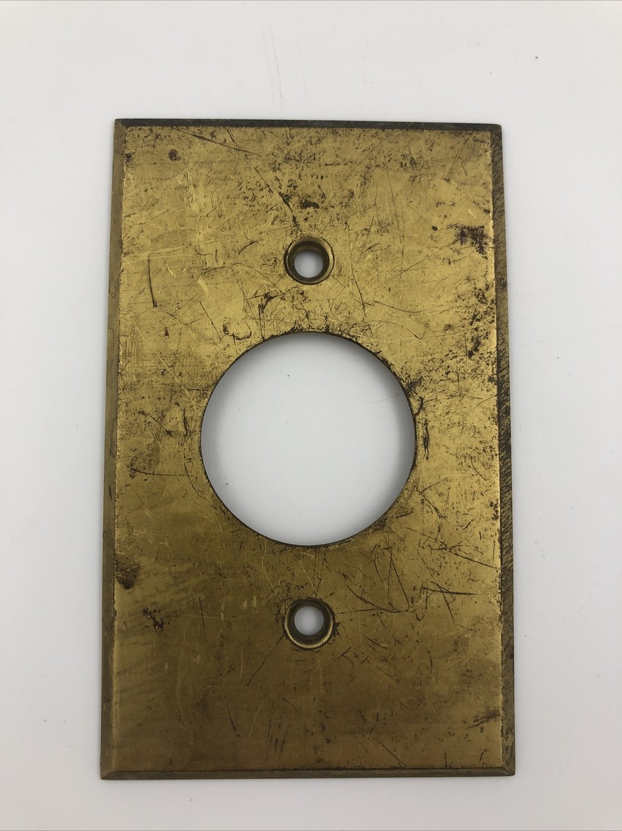Brass Floor Outlet Cover Plate Lew Electric SWB 6 3 Duplex Floor