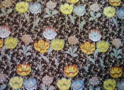 VTG Bloomcraft Screen Print Floral Fabric - Stroheim & Romann, NYC - 36 ...