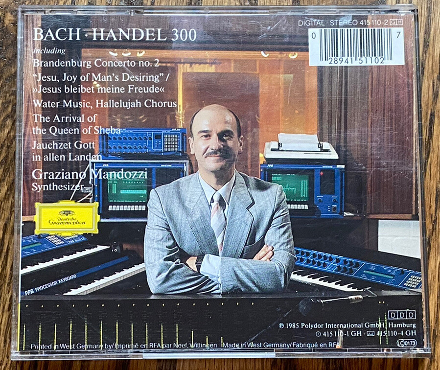 Bach Handel 300 Graziano Mandozzi Synthesizer CD Deutsche Grammophon ...