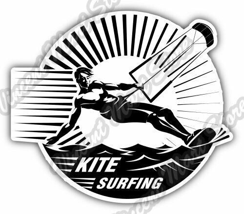 Kiteboarder Kite Kiteboarding Kitesurfing Car Bumper Vinyl Sticker ...