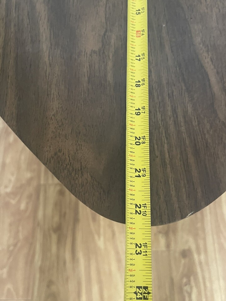 Mid Century Modern Tripod Triangle Guitar Pick Wood Grain Formica End ...
