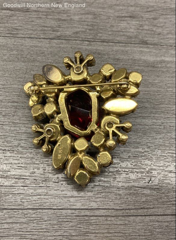 Vintage Rudolph Weiss Pink Blue Purple Sparkle Jewelry Mid-Century Pin ...