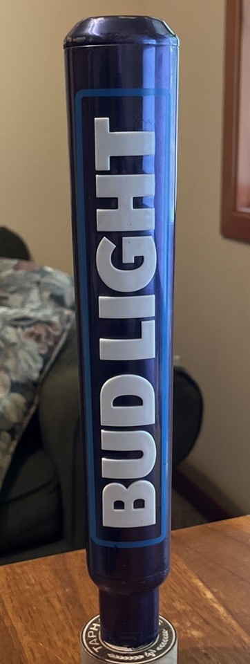 BUD LIGHT Blue Aluminum w/3D Lettering Beer Tap Handle | eBay